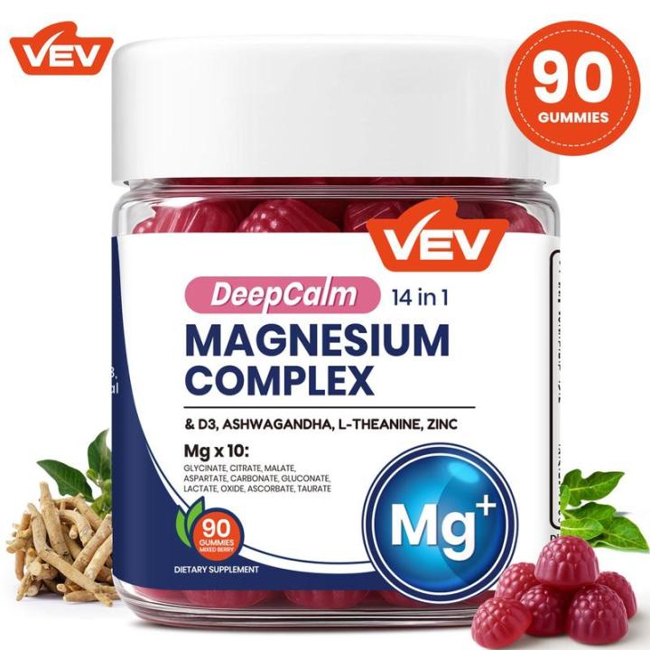 Japan and South Korea VEV 14-in-1 Magnesium Gummies – with Ashwagandha ...