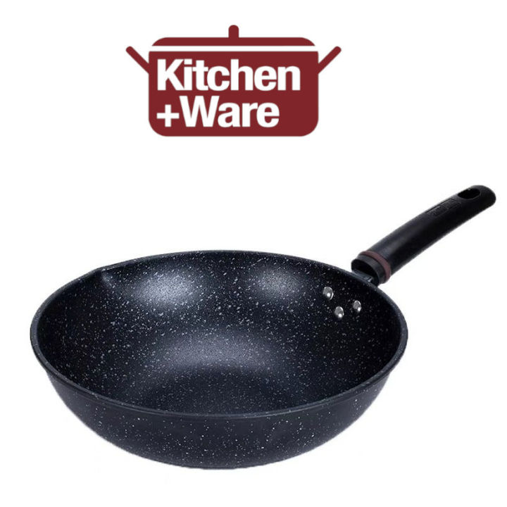 Non-stick 30cm Long Handle Wok Durable Heavy Duty | Lazada Singapore