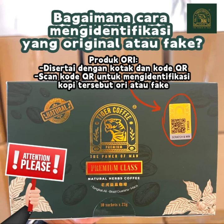 Tiger Coffee 100% ORIGINAL (The Power Of Man) Kopi Harimau (1 Kotak ...