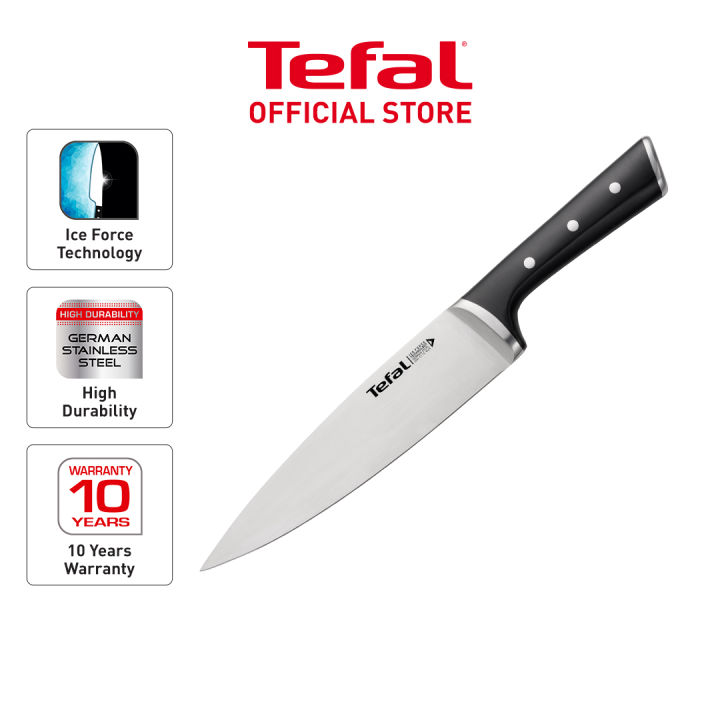 Tefal Ice Force Chef Knife 20cm (K23202) | Lazada
