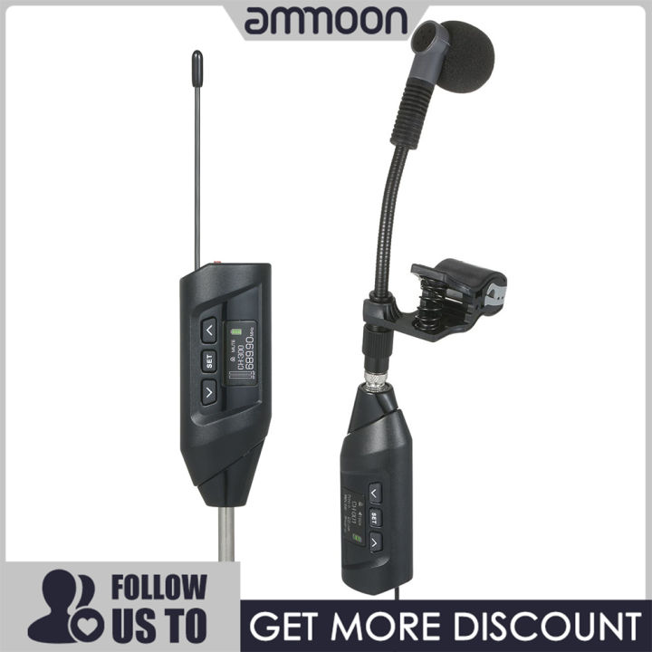 [ammoon]Baomic Saxophone UHF Wireless Microphone System TFT Digital ...
