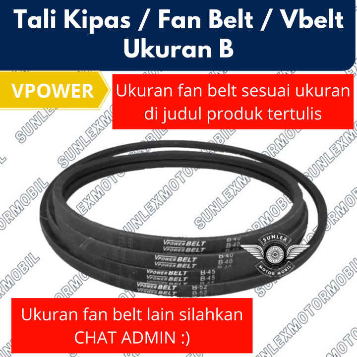 FAN BELT B84 B 84 VBELT B84 B 84 TALI KIPAS TIPE B VPOWER B84 B 84 VPOWER V POWER | Lazada Indonesia
