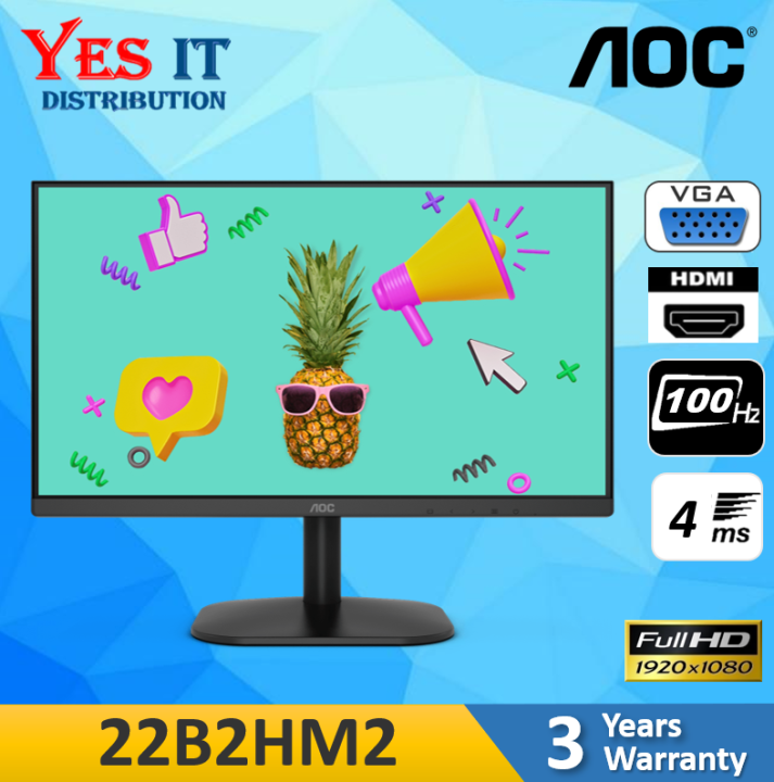 AOC 22B2HN (5ms 60Hz) / 22B2HM2 (4ms 100Hz) 21.5 Adaptive Sync Anti ...
