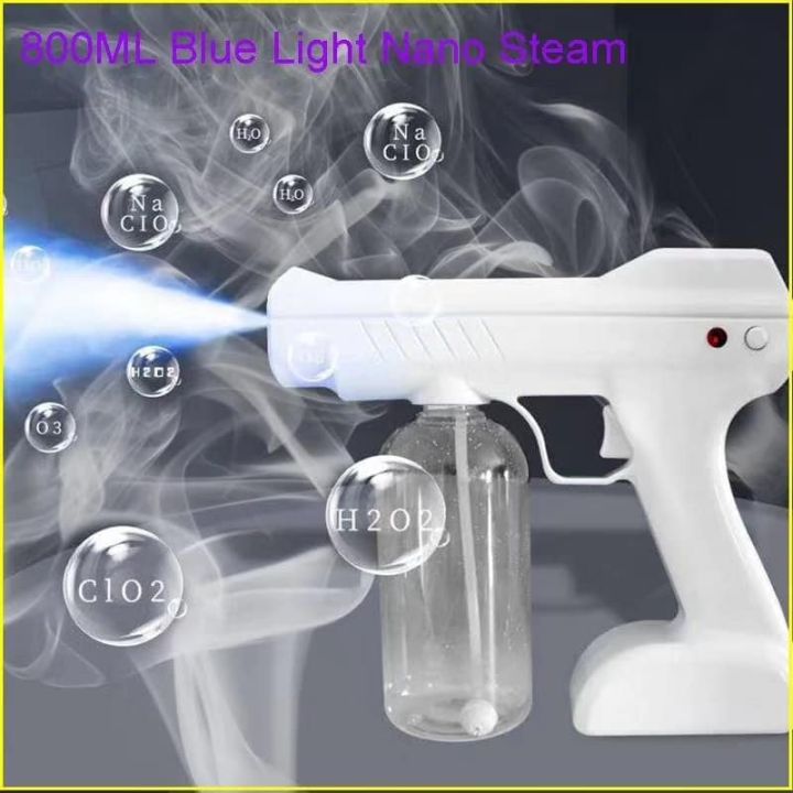 Wireless Sprayer Machine Blue Light Nano Steam Spray Gun Disinfection ...