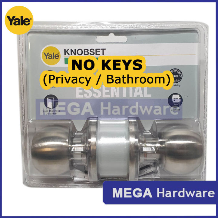 Yale Essential KEYLESS Lockset Door Knob for Bathroom (Privacy) VCA4142 ...