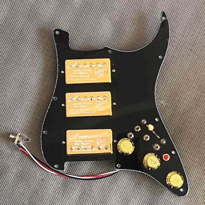 Prewired Loaded Guitar Stratocaster Pickguard HHH Pick Guard Gibson ...