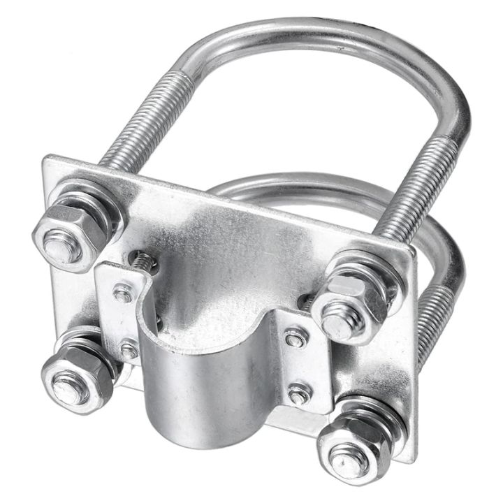 Antenna Mast Clamp Bracket with U-Bolts Anti-Rust Clamp Panel Pipe ...