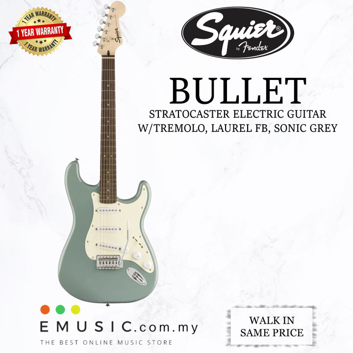 Squier Bullet Stratocaster Electric Guitar w/Tremolo, Laurel FB, Sonic ...