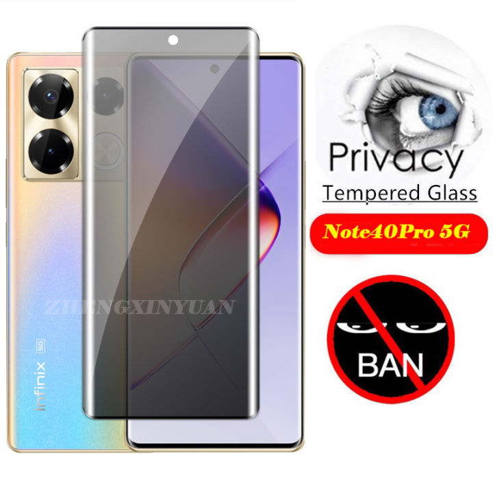 คลุมทั้งหมดกระจกนิรภัยสำหรับส่วนตัว Infinix Note40 4G Note 40 Pro Plus ...
