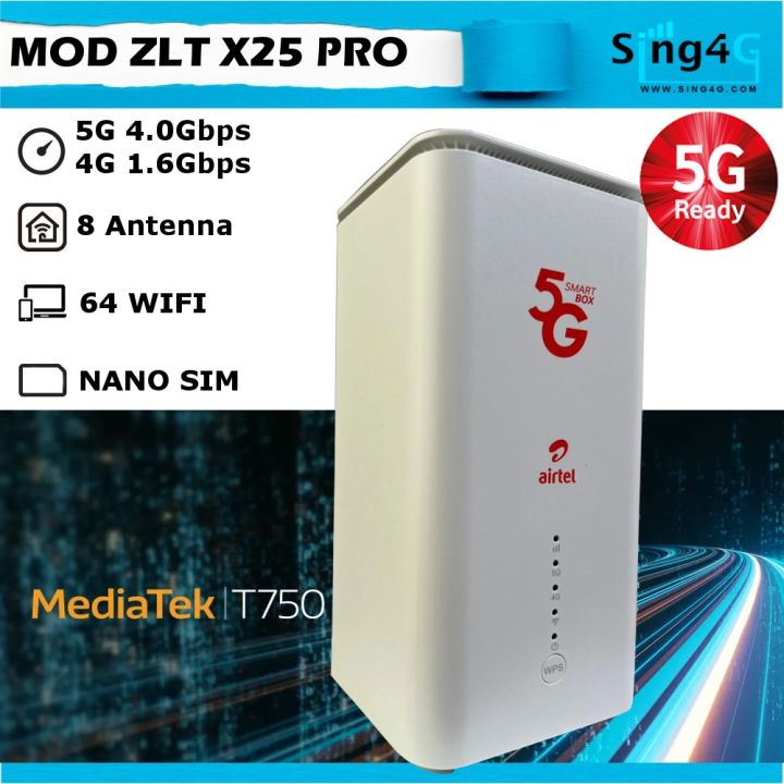 (Modified) ZLT X25 PRO Air 5G Router (4Gbps 64WIFI 2LAN) 5G HIGH SPEED ROUTER WIFI 6 AX1800 ...