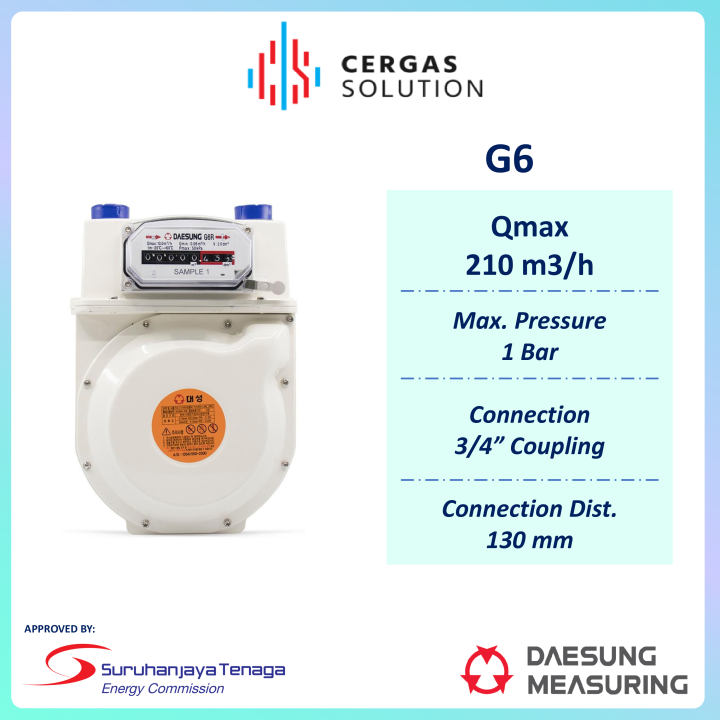 DAESUNG Diaphragm Gas Meter G6 for LPG / NG | Lazada