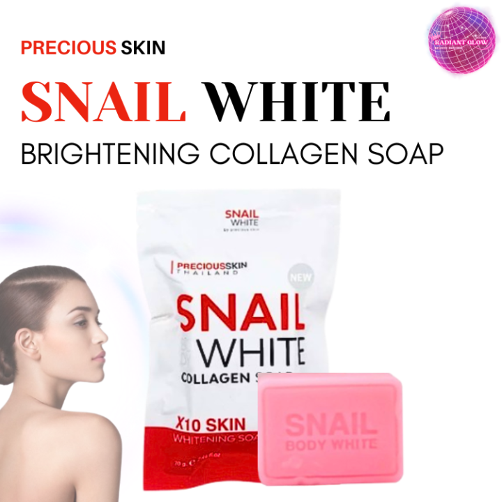 Snail White Collagen Soap by Precious Skin Thailand 7 days result ...