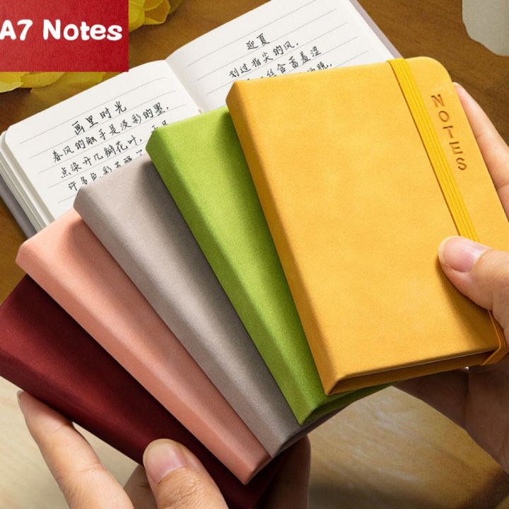 A7 Mini Leather Notebook Diary Book Notebook School Supplies Creative ...