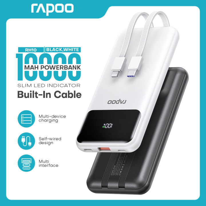 Rapoo RH10 10000mAh Power Bank 12W Fast Charging Large Capacity ...