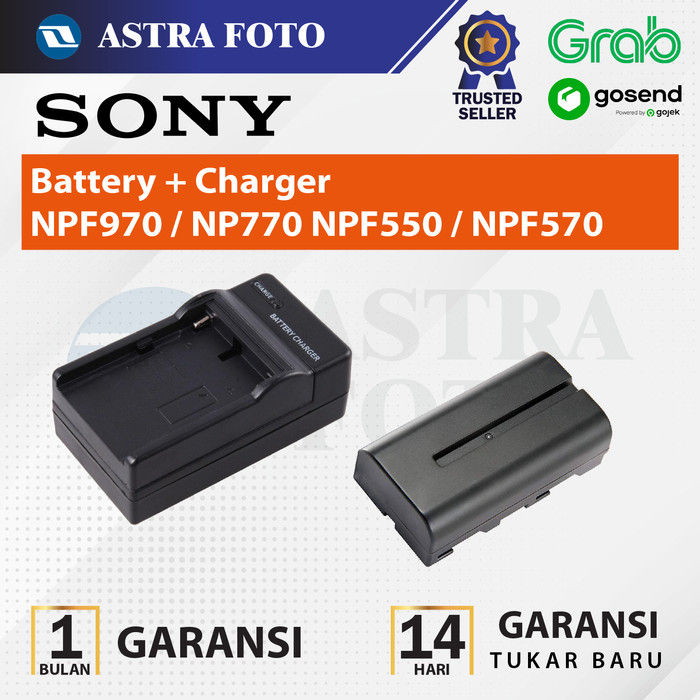 Charger + Baterai Sony for Np-f970 np-770 Np-f550 Np-f570 Battery | Lazada Indonesia