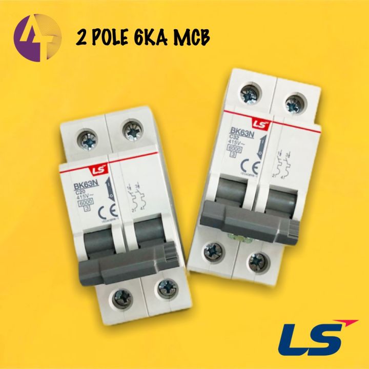 LS 2 Pole 6KA MCB Miniature Circuit Breaker - BK63N | Lazada
