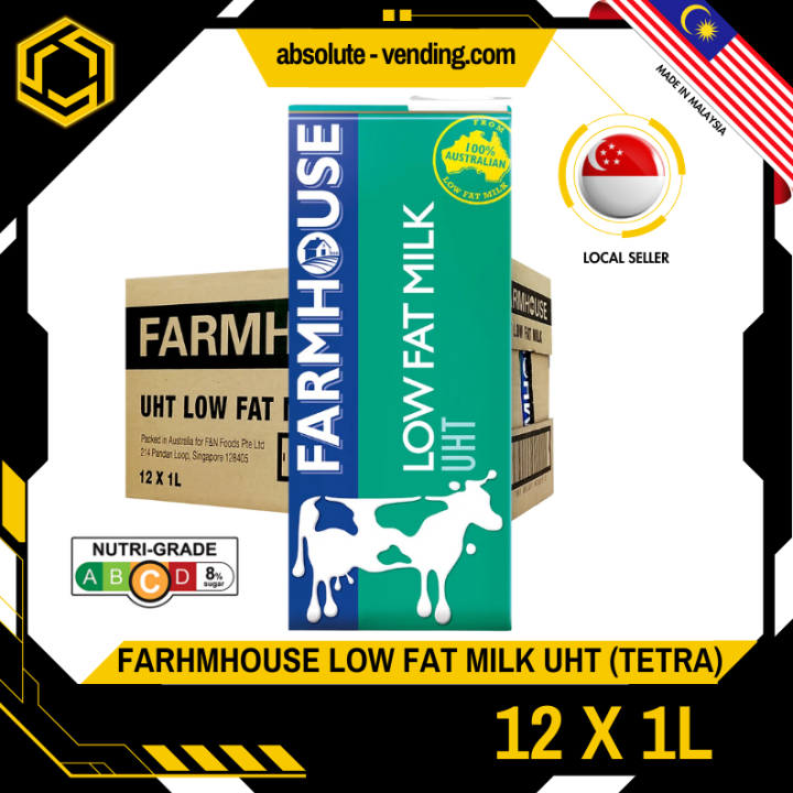 FARMHOUSE UHT Low Fat Milk 1L X 12 (TETRA) | Lazada Singapore