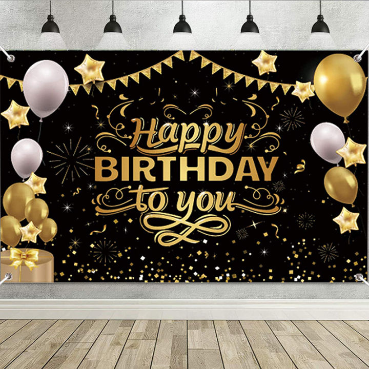 BEAUTYBIGBANGBirthday party decoration, background banner birthday ...