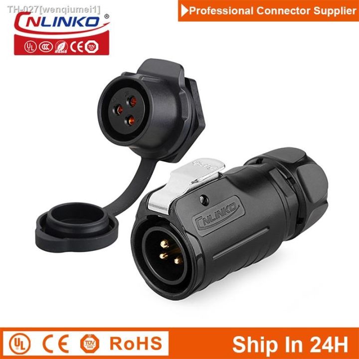 ☎ Cnlinko LP20 Plastic 2 3 4Pin M20 Aviation Electrical Male Plug ...