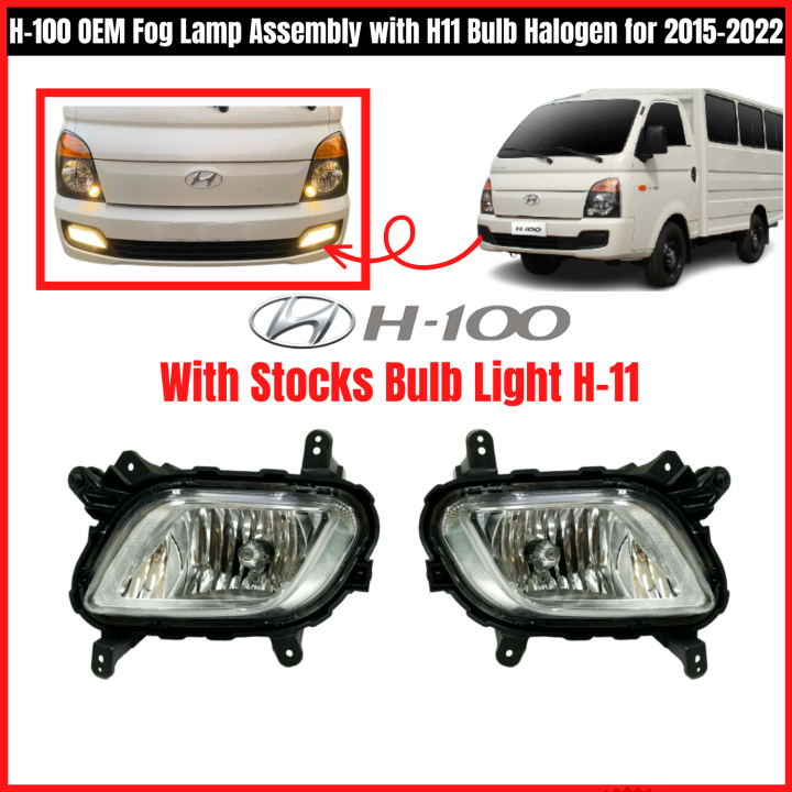 (MS) H-100 OEM Fog Lamp Assembly with H11 Bulb Halogen for 2015-2022 ...