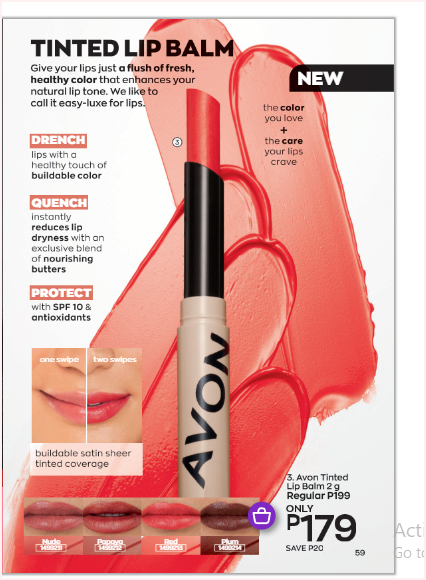 Avon Tinted Lip Balm 2g | Lazada PH
