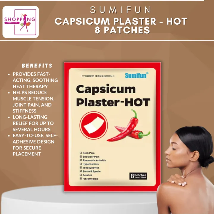 Capsicum Plaster Hot Chili Pain Relief Chinese Medical Patch Back Neck ...