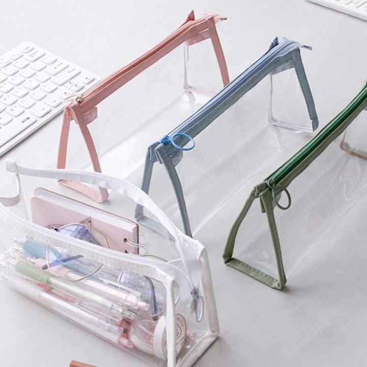 【CYT】Transparent Storage Bag Simple Cosmetic Bag Student Desktop ...