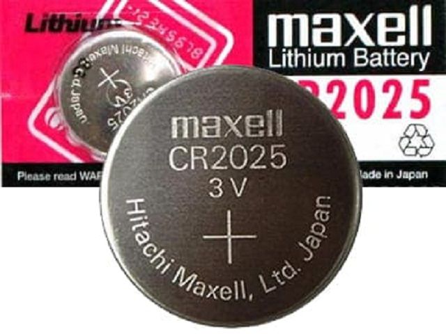 Maxell CR-2025 Button Lithium cell 3 Volts - Made in Japan, (Expiry 12 ...