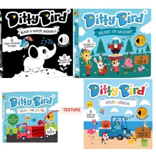 Ditty Bird: Black and White Animals/Touch of Colors/Music of Mozart ...