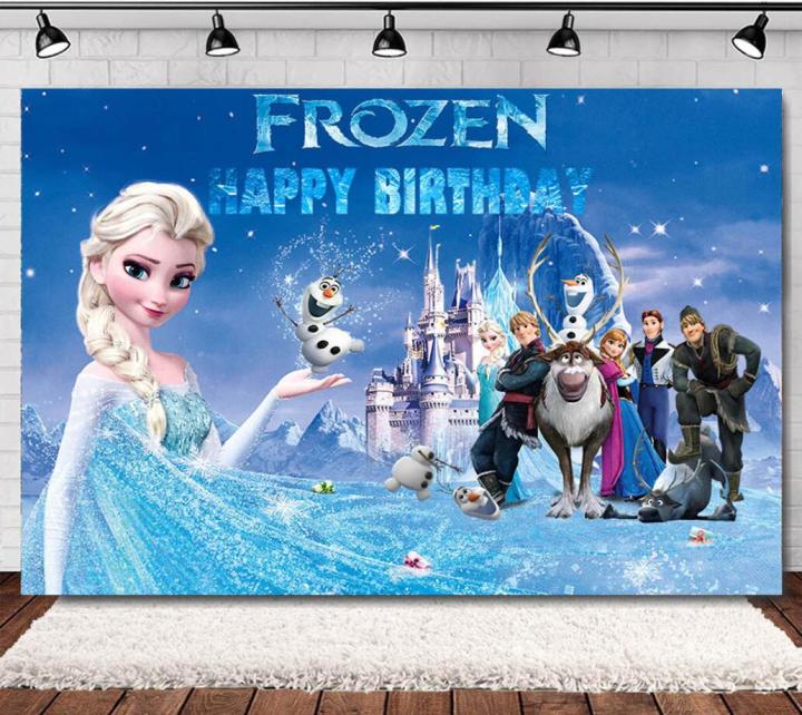 7x5ft Frozen Castle Photography Background Princess Aisa Banner for ...