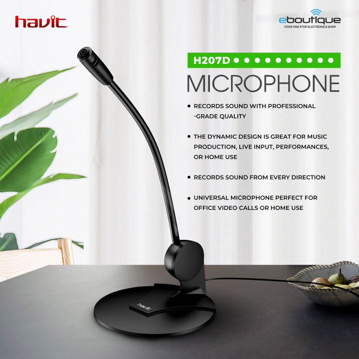 HAVIT Microphone for Computer/Laptop/PC (H207D) | Lazada PH