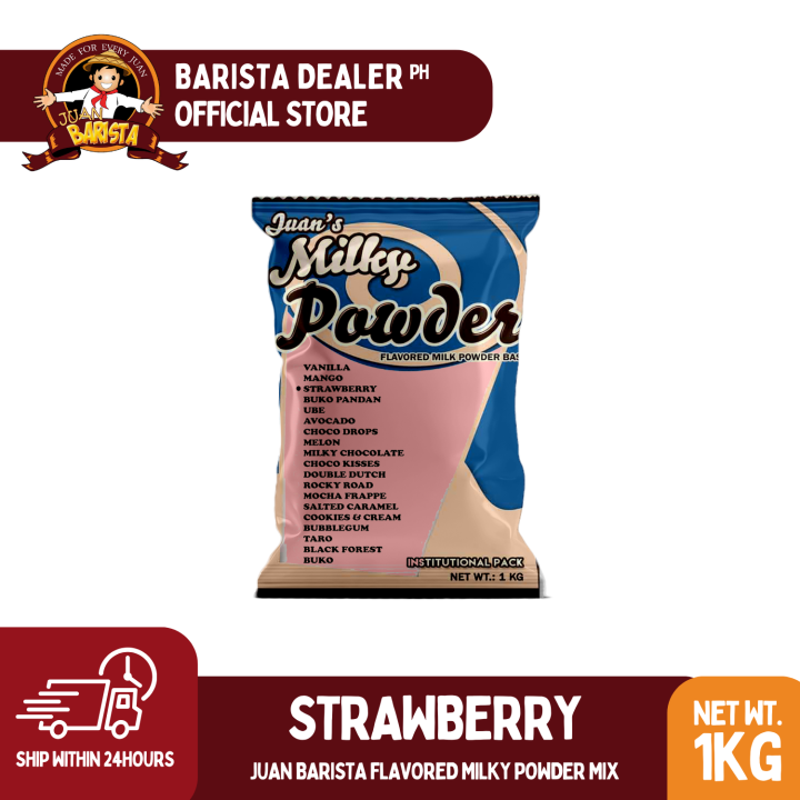 Juan Milky Strawberry Flavored Milky Powder for Milk Shake, Milk Tea ...