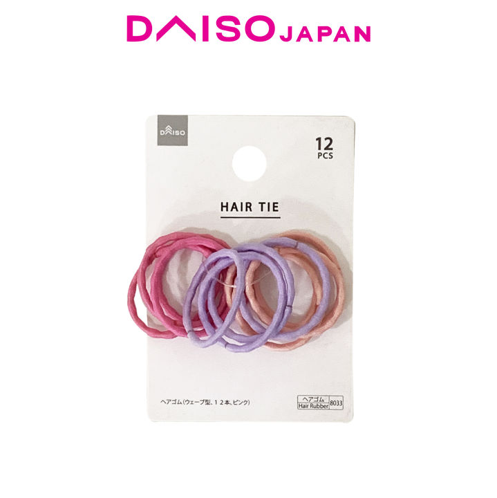 Daiso Pastel Color Hair Ties (Wavy, 12 pieces) | Lazada PH