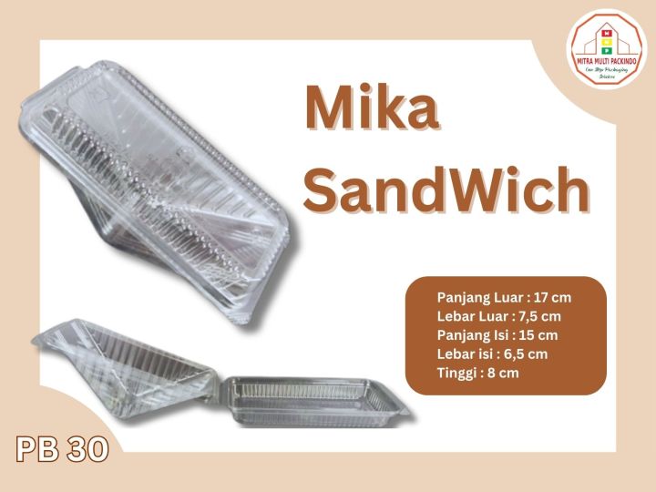 (ISI 50 PCS) Mika Segitiga | Mika Sandwich/Mika Roti Tawar/Fruit Sando ...