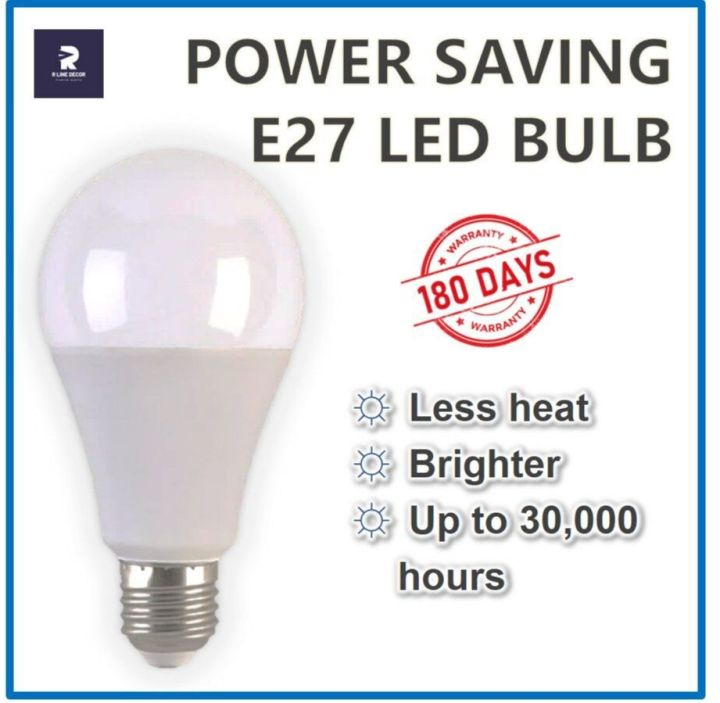 E27 LED Light Bulb Daylight 6000k Power Saving 5W/7W/9W/12W/15W/18W Lampu LED Jimat Tenaga | Lazada
