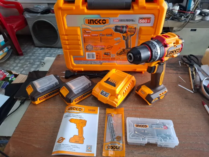 CIDLI20668 CORDLESS BOR IMPACT BATERAI BETON BRUSHLESS 13mm 20V INGCO ...