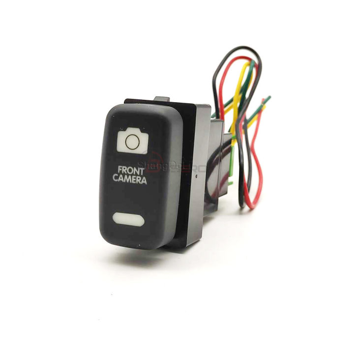 Red LED Power ON Off Front Camera Switch Push Button For Mitsubishi ...