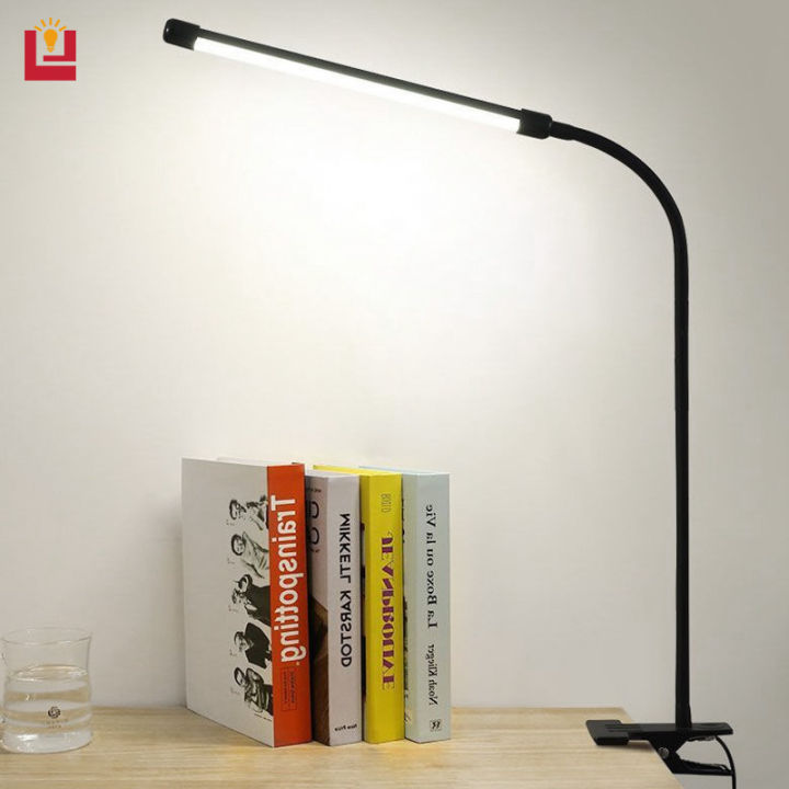 YONUO โคมไฟตั้งโต๊ะ Led แบบคลิปหนีบ ความสว่างสูง ถนอมสายตา สําหรับหอพักนักเรียน ไฟ LED คลิปหนีบ ...