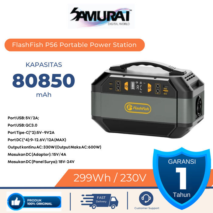 Flashfish P56 Power Station 300W 80850 MAh Portable Power Supply | Lazada Indonesia