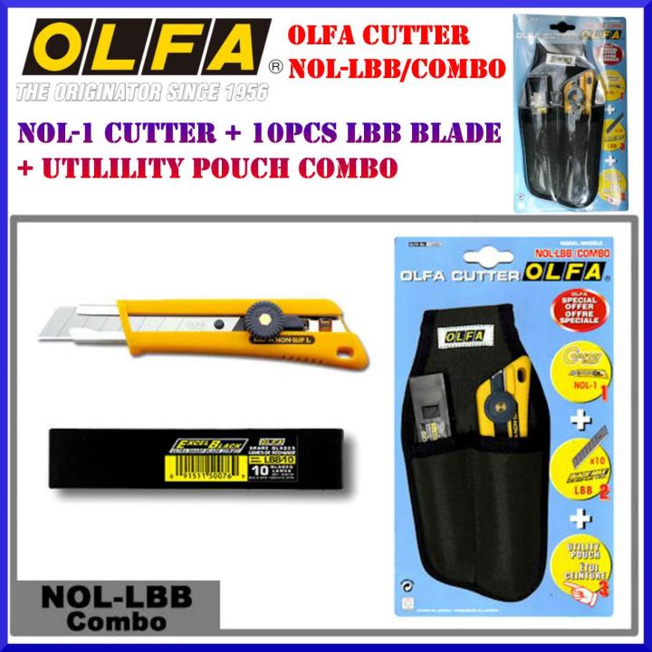 Olfa Cutter NOL-LBB COMBO ( NOL-1 + 10pcs LBB Blade + Utility Pouch ...