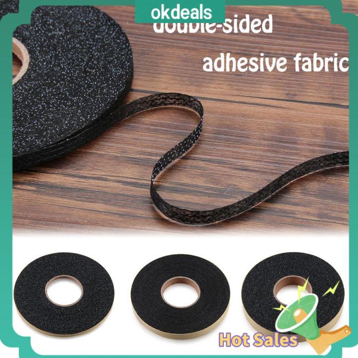 OKDEALS 50m/roll Web Apparel Iron on Clothes Adhesive fabric Double-sided Hem tape Sewing roll ...