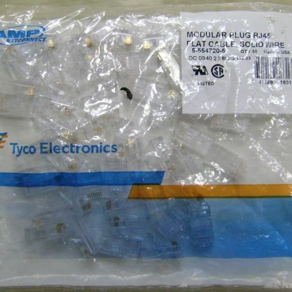 Connector RJ 45 AMP / Konektor RJ45 AMP Per Pack Isi 50pcs | Lazada ...