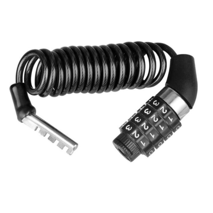 Bicycle Lock 4 Digit Combination Code Steel Cable Security Pas Cycling ...