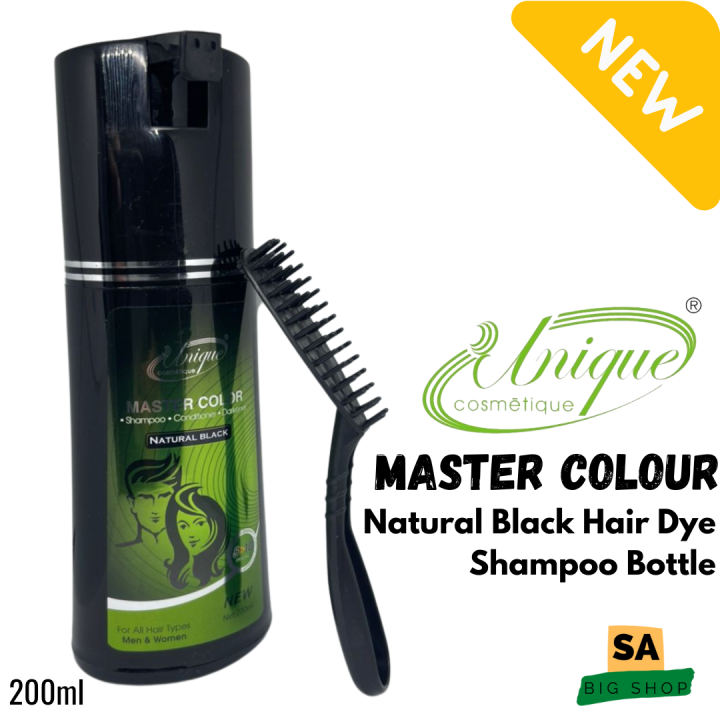 Unique Master Colour (Shampoo,Conditioner, Darkner) Natural Black Hair ...