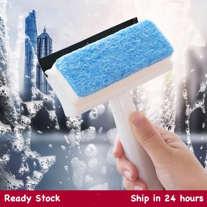 Double Sided Glass Cleaning Sponge Brush Window Glass Wiper Washing ...
