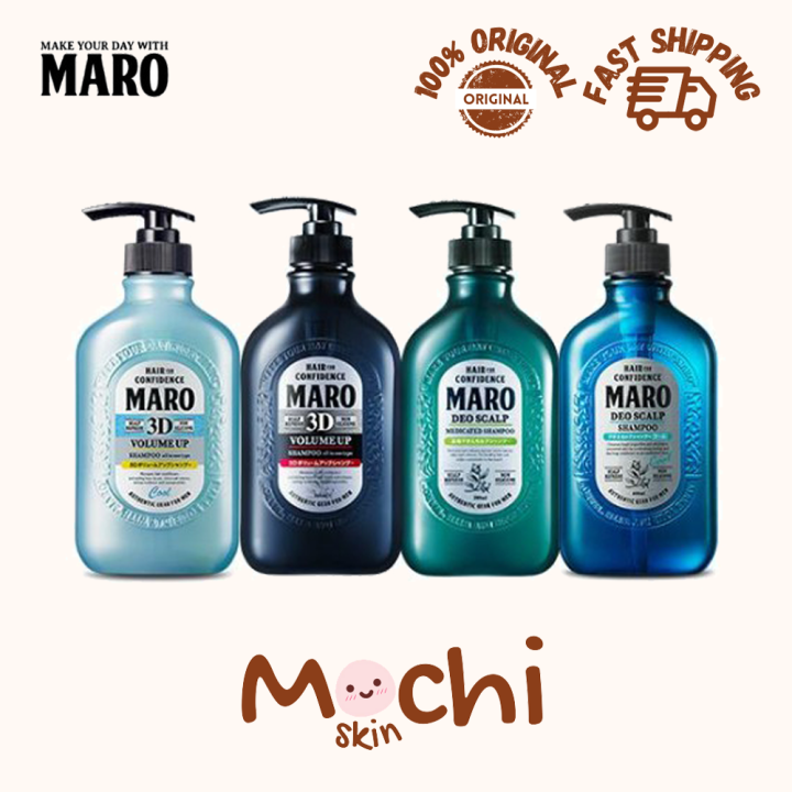 MARO Shampoo Cool 3D Volume Up / Cool Deo Scalp Medicated 400ml / 480ml / Body & Face Cleansing ...