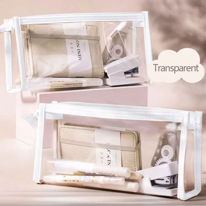 Transparent pencil case Cute school PVC pen pouch organizer Stationery ...