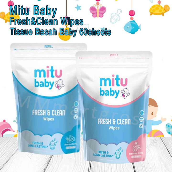 Mitu Baby / Fresh & Clean Wipes / Tissue Basah / 60Sheets | Lazada ...