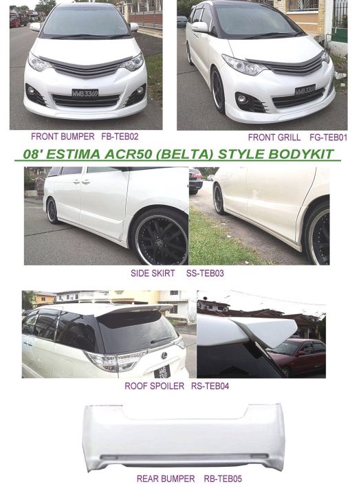 Toyota estima acr50 2006 2007 2008 2009 2010 2011 belta bodykit body ...