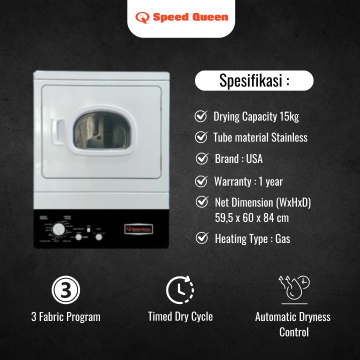 DRYER / MESIN PENGERING COMERCIAL SPEED QUEEN 15 KG | Lazada Indonesia